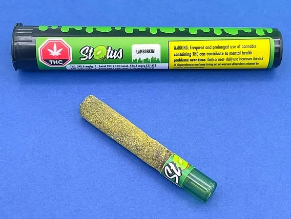 Status Lamborkiwi Infused Liquid Diamond Kief Coated Blunt